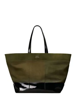 Ami Panelled Tote Bag - Green