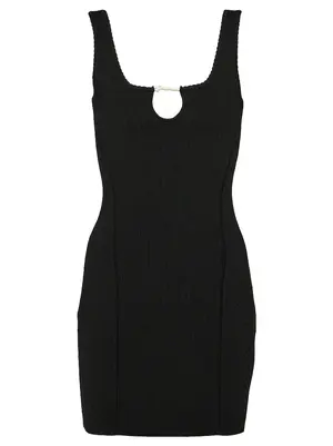 Jacquemus La Mini Robe Sierra Ribbed-knit Minidress - Black