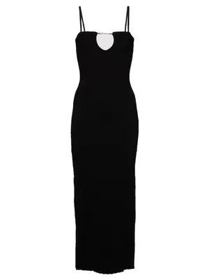 Jacquemus La Robe Sierra Bretelles Midi Dress - Black