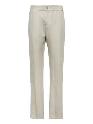 Etro Linen Straight Pants - White
