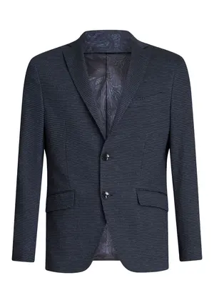 Etro Layered Houndstooth Blazer - Blue