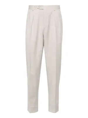 Brioni Mid-rise Tailored Trousers - Neutrals