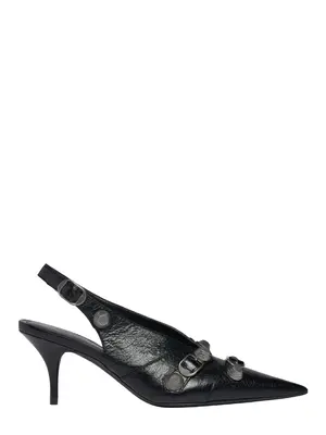 Balenciaga Cagole Slingback Pumps - Black