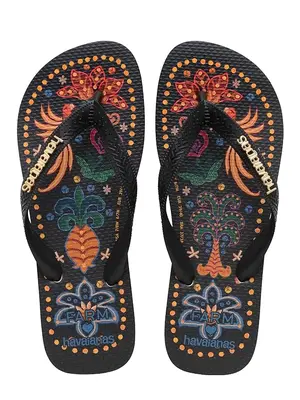 Havaianas Farm Rio Graphic Flip-flops - Black
