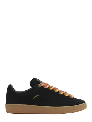 LANVIN Suede Curb Lite Sneakers Black