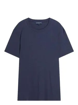 Frescobol Carioca Lucio Cotton And Linenblend Jersey Tshirt - Midnight Blue