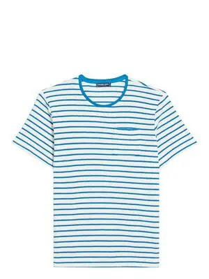 Frescobol Carioca Striped Cottonjersey Tshirt - Blue