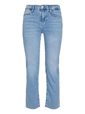 FRAME Le High Straight Cropped Jeans - Light Denim