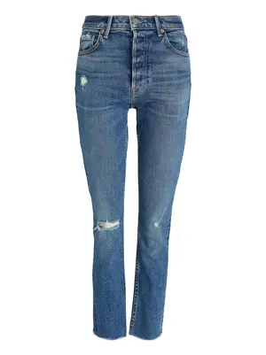 GRLFRND High-rise Skinny Jeans - Mid Denim