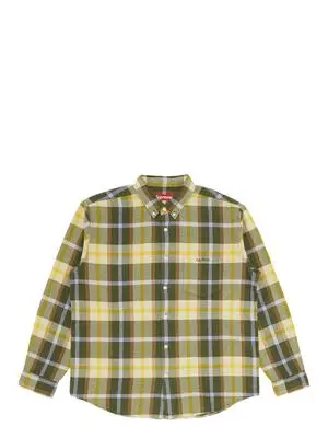 Supreme Plaid Flannel Shirt - Green