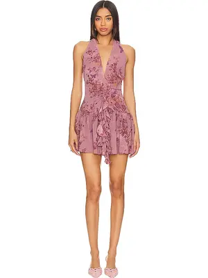 Nbd Diya Mini Dress - Mauve Floral