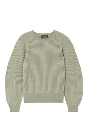 Loro Piana Loro Piana Ribbed Cashmere Sweater Light Green