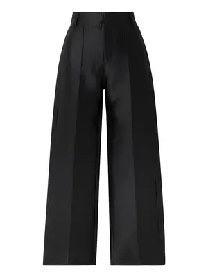 DESTREE DESTREE Yoshitomo Pleated Faille Wide-Leg Pants