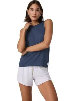Vuori Energy Long Tank Top - Blue Coast