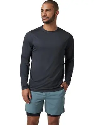 Vuori Long Sleeve Performance Tee - Black Heather