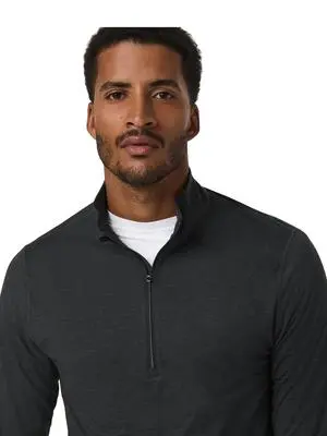 Vuori Ease Performance Half Zip Jacket 2.0 - Charcoal Heather
