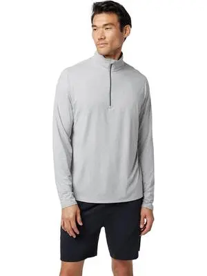 Vuori Ease Performance Half Zip Jacket 2.0 - Light Heather Grey