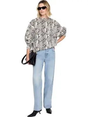 ANINE BING Miles Sweatshirt - Washed Python