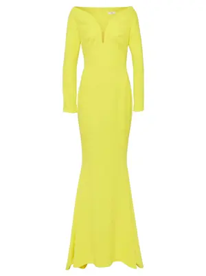 Safiyaa Wilson Crêpe Gown - Yellow