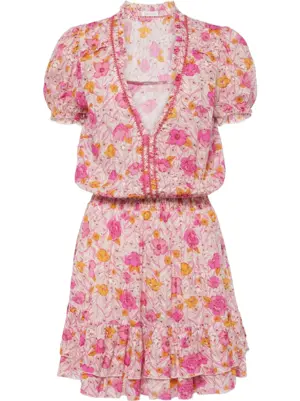 Poupette St Barth Floral Minidress - Pink