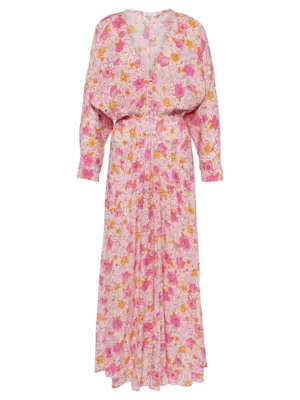 Poupette St Barth Ilona Floral Wrap Maxi Dress - Pink