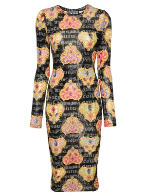 Versace Bodycon Midi Dress - Black
