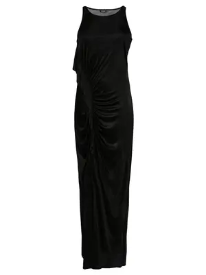 Atlein Single-sleeve Ruched Gown - Black
