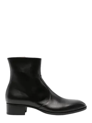SCAROSSO X Warren Alfie Baker Leather Boots - Black