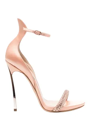 Casadei Cappa Blade Stratosphere Satin Sandals - Pink