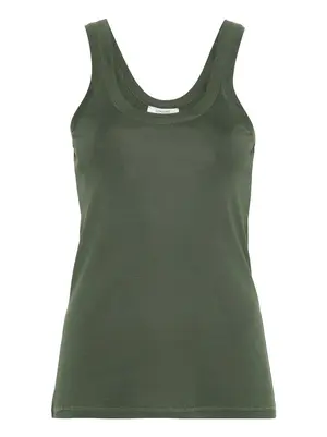 LEMAIRE Ribbed Cotton Top - Green