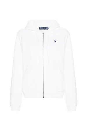 Polo Ralph Lauren Pony Zip-up Hoodie - White