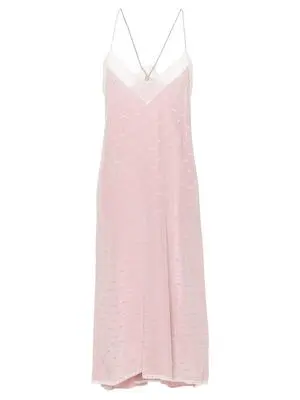 Zadig&Voltaire Risty Wings-jacquard Midi Dress - Pink