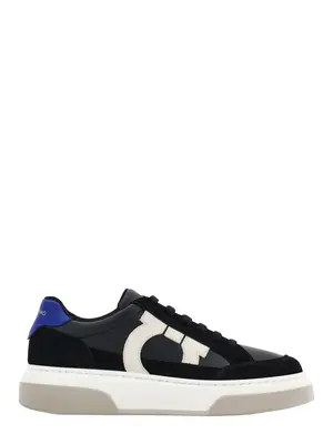 FERRAGAMO Gancini Panelled Sneakers - Multicolour