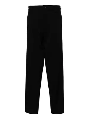 Yohji Yamamoto Tapered Wool Trousers - Black