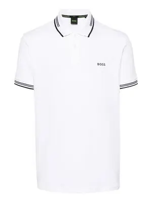 BOSS Logo-print Polo Shirt - White