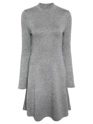 Vince High-neck Knit Mini Dress - Grey