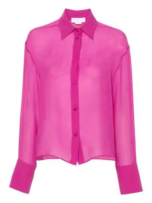 GENNY Long-sleeve Silk Shirt - Pink