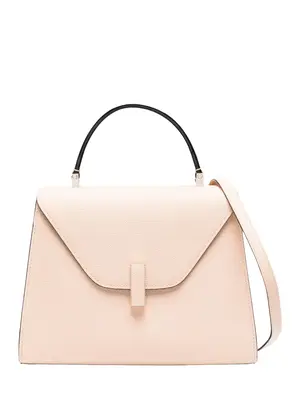 VALEXTRA Iside Pebbled-leather Crossbody Bag - Neutrals