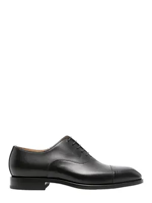 SCAROSSO Salvatore Leather Oxford Shoes - Black