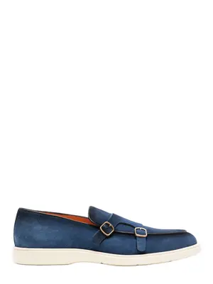 Santoni Double-buckle Loafers - Blue