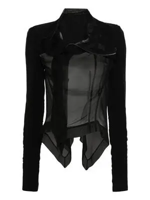 Rick Owens Naska Silk-georgette Jacket - Black