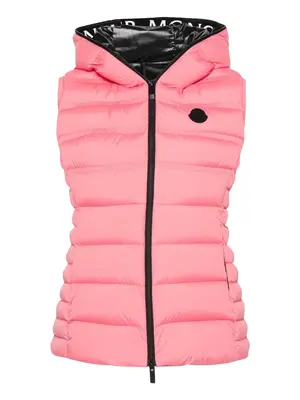 Moncler Logo-appliqué Padded Gilet - Pink