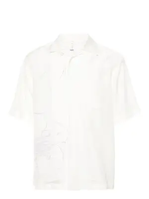 OAMC Sketch-print Short-sleeve Shirt - White