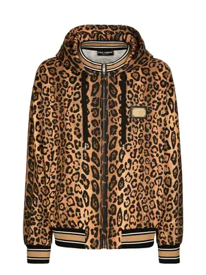 Dolce & Gabbana Leopard-print Hoodie - Brown