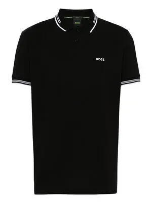 BOSS Logo-print Polo Shirt - Black