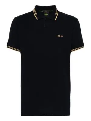 BOSS Logo-print Polo Shirt - Blue