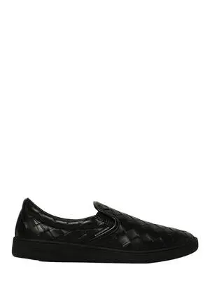 Bottega Veneta Bottega Veneta Woven Slip-On Sneakers Black