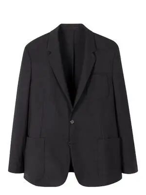 Paul Smith A Suit To Travel In Charcoal Wool-twill Patch-pocket Blazer - Grey