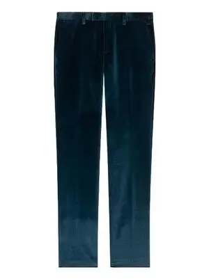 Paul Smith Slim-Fit Velvet Pants Blue