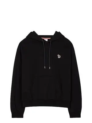 Paul Smith Cotton Zebra Logo Hoodie - Black